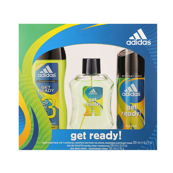 Adidas Get Ready Men's 3pc gift set 男士淡香水3支禮盒裝 - PERFUME STATION