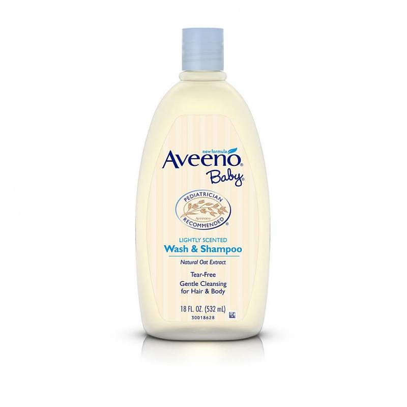 Aveeno Baby Wash & Shampoo 18oz (532ml) - Natural Oat Extract (New ...