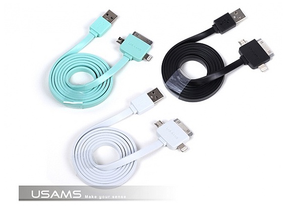 USAMS 3 in 1 USB Cable (IP5/Micro/IP4) IMIUSB01 價錢、規格及用家意見 - 香港格價網 ...