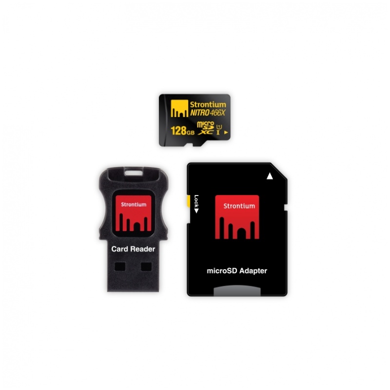 Strontium Nitro 466x Class 10 UHS-I microSDHC 記憶卡 with Card Reader and ...