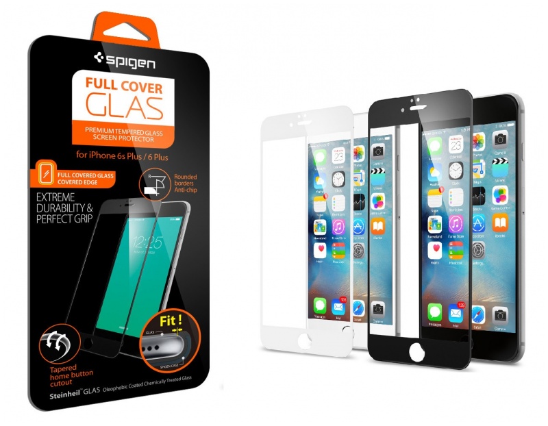 Spigen iPhone 6s Plus / iPhone 6 Plus Screen Protector Full Cover Glass ...
