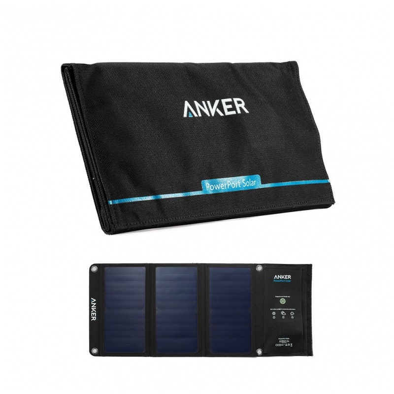 Anker PowerPort Solar Charger 21W 2-Port USB Solar Panel Charger 5V/3A ...