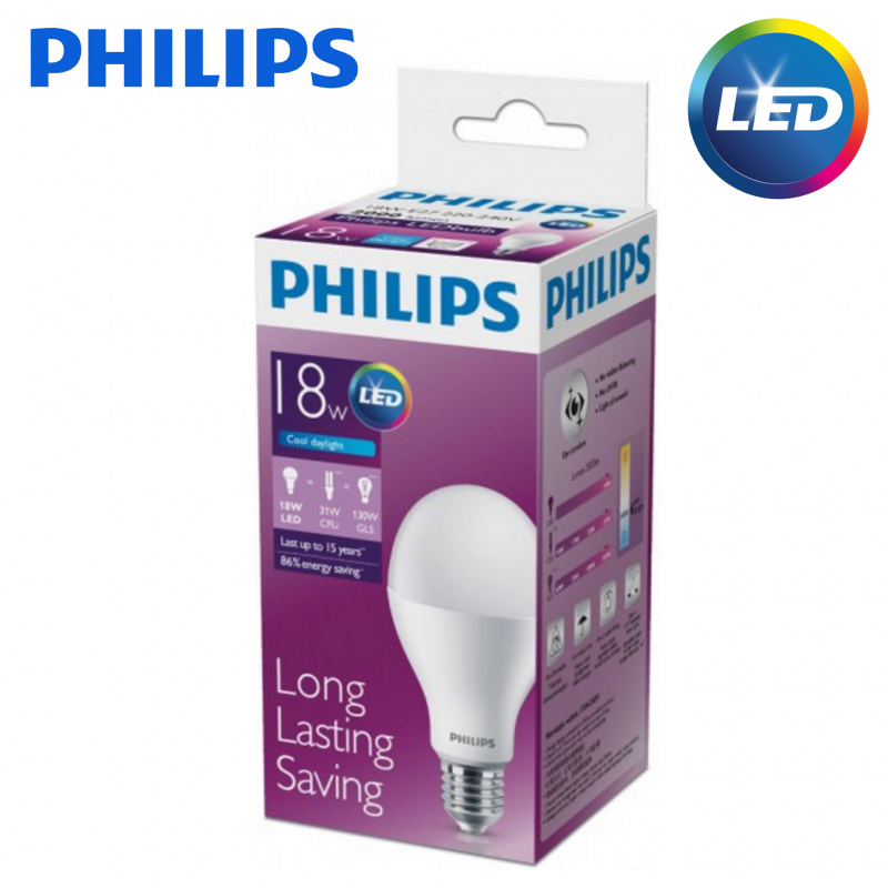 Philips 飛利浦 LED 燈泡 E27 18W 6500K 2000lm 價錢、規格及用家意見 - 香港格價網 Price.com.hk