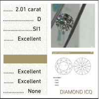 Diamond ICQ GIA證書 2.01卡D 色 SI1 EX EX EX NON 價錢、規格及用家意見 - 香港格價網 Price.com.hk