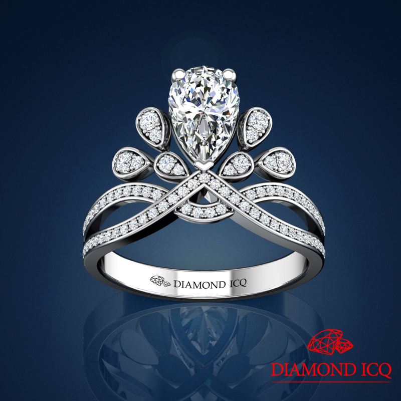 Diamond ICQ 專業鑲嵌 18K白金鑽石戒指托 Diamond ICQ 7280 梨型鑽石 價錢、規格及用家意見 - 香港格價網 ...