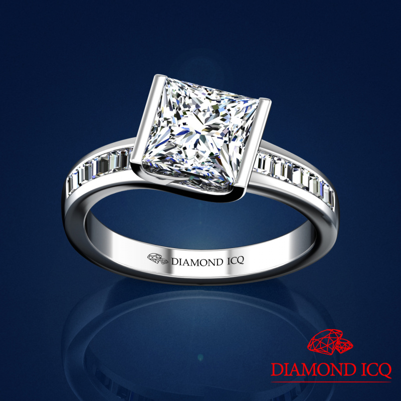 Diamond ICQ 專業鑲嵌 18K白金鑽石戒指托 Diamond ICQ 7260 方型鑽石 價錢、規格及用家意見 - 香港格價網 ...