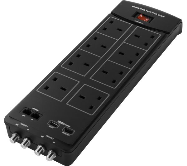 Monster Extreme Power 8 Sockets Surge Protector w/ 2 USB Ports 價錢、規格及用家 ...
