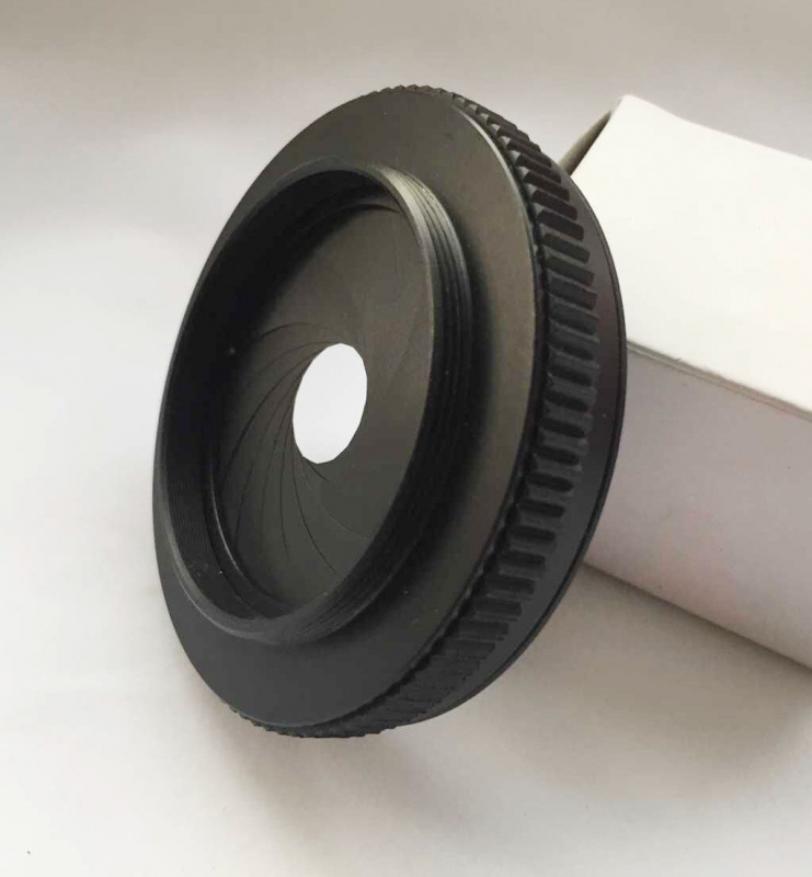 FOCUS Adjustable Iris aperture diaphragm 2-44mm For Camera w/ M52 M42 ...
