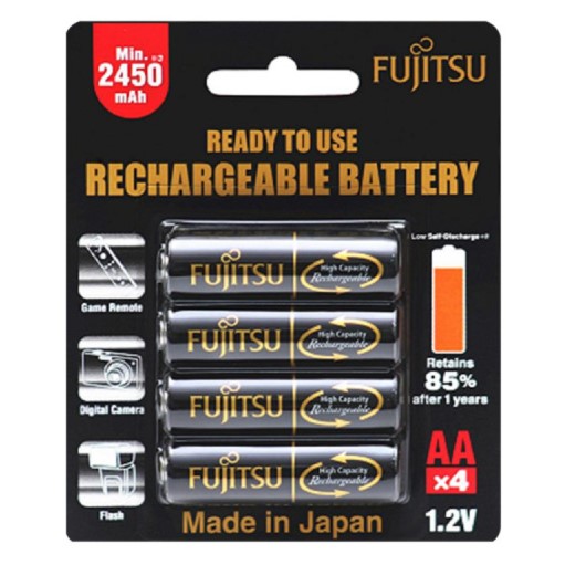 Fujitsu AA Rechargeable Battery 充電池 2450mAh (4粒裝) 價錢、規格及用家意見 - 香港格價網 ...