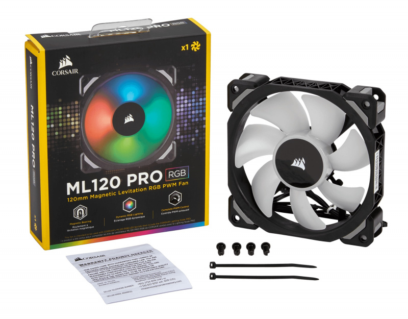 Corsair ML120 PRO RGB LED 120MM PWM Premium Magnetic Levitation Fan 價錢 ...