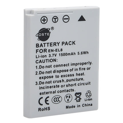 DSTE EN-EL8 Lithium-Ion Battery Pack 代用鋰電池 (3.7V，1500mAh) 價錢、規格及用家意見 ...