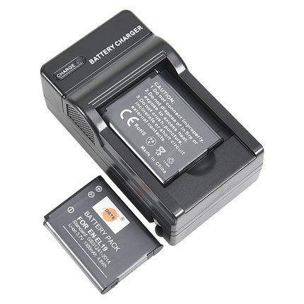 DSTE 2 Pcs Nikon EN-EL19 / Sony NP-BJ1 Lithium-Ion Batteries With Travel AC Charger 兩電池連充電機 (3 ...