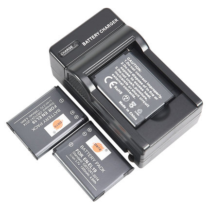 DSTE 3 Pcs Nikon EN-EL19 / Sony NP-BJ1 Lithium-Ion Batteries With Travel AC Charger 三電池連充電機 (3 ...