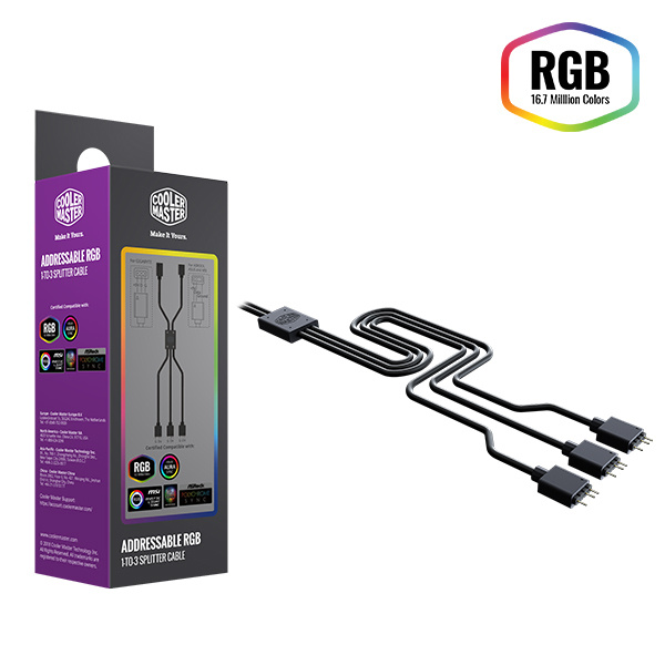 Cooler Master Addressable RGB 1-to-3 Splitter Cable 價錢、規格及用家意見 - 香港格價網 ...
