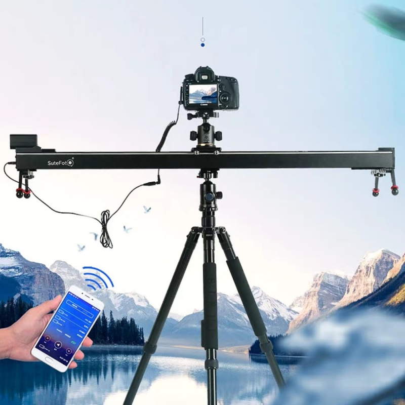 SuteFoto 80cm Motorized Camera Slider Stabilization System Dolly Track ...