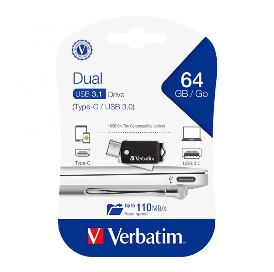 Verbatim Store'n'Go USB 3.1 Type-C OTG Drive 64Gb 價錢、規格及用家意見 - 香港格價網 ...
