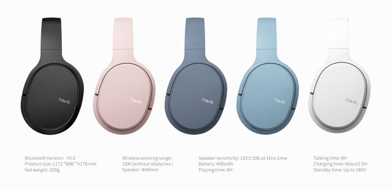 Havit 90° Rotating Wireless Bluetooth Headphone 頭戴式耳機 i62 價錢、規格及用家意見 - 香港格價網 Price.com.hk