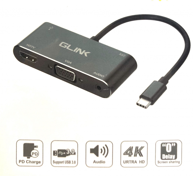 GLINK 5 in 1 Type-C Adapter 價錢、規格及用家意見 - 香港格價網 Price.com.hk