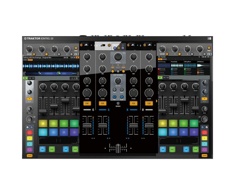 Native Instruments Traktor Kontrol S8 Flagship All-in-One DJ Controller ...