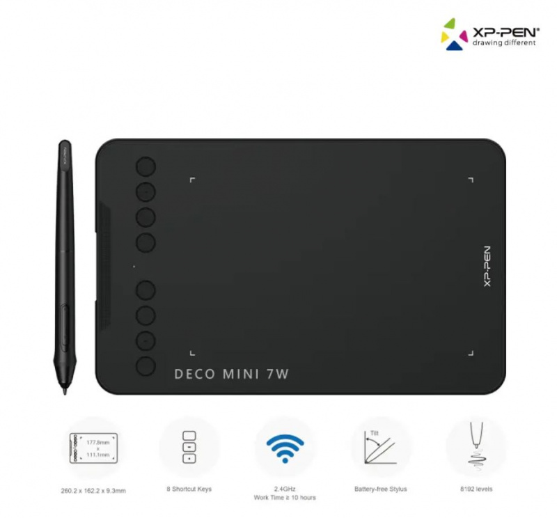 XP-Pen Deco Mini 7 W (Wireless) 價錢、規格及用家意見 - 香港格價網 Price.com.hk
