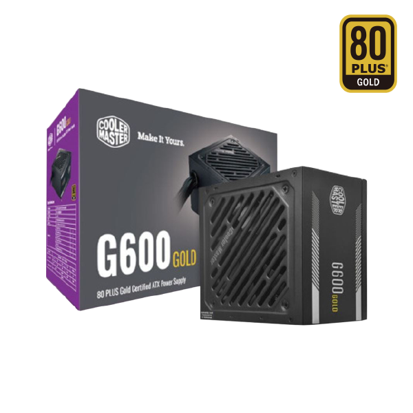 Cooler Master G600 Gold Entry Level 600W 80 Plus Gold ATX Power Supply ...