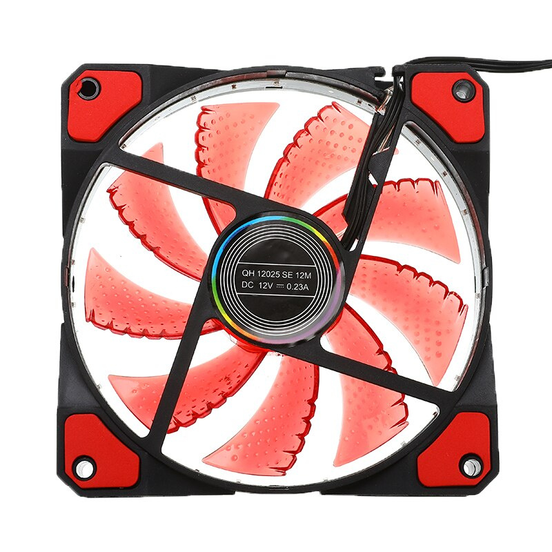 GC-system 紅燈12CM機箱風扇 RED LED 15 LED 120mm Computer PC Case Cooling Fan ...