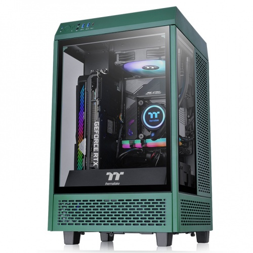Thermaltake Mini-ITX Case The Tower 100 Racing Green Mini ITX Chassis ...
