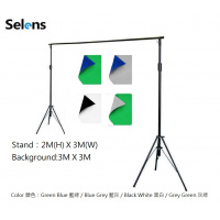 Selens 2m(H) x 3m(W) Studio Support Stand With 3m x 3m Screen ...