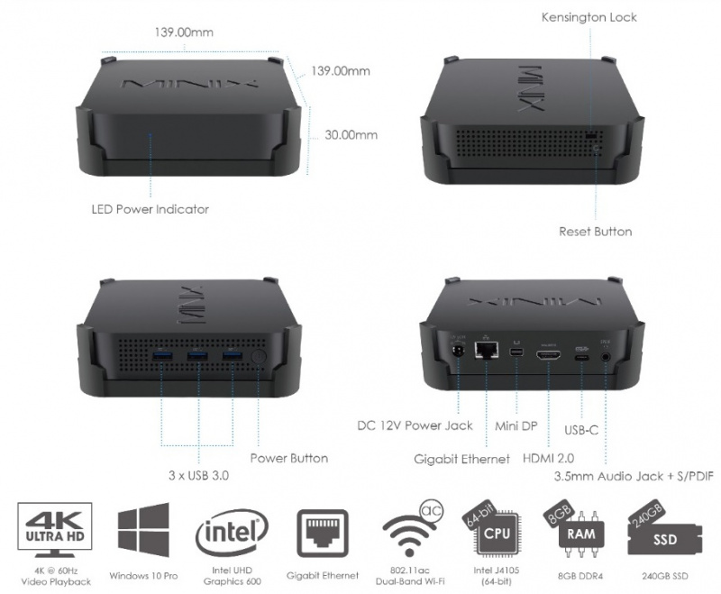 MINIX NEO J50C-8SE Mini PC 價錢、規格及用家意見 - 香港格價網 Price.com.hk