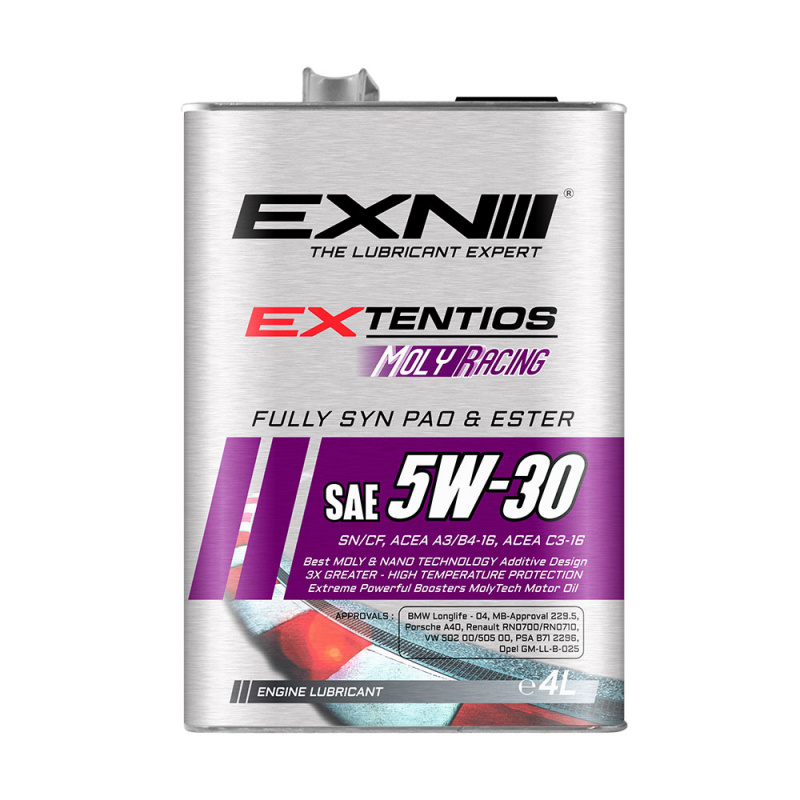 EXN lube Extentios SAE 5W30 – Molyracing (4L) 價錢、規格及用家意見 - 香港格價網 Price ...