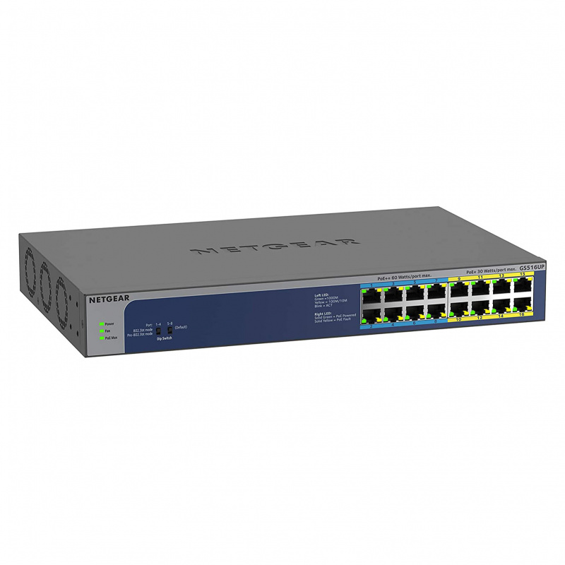 Netgear 16-Port Gigabit Ethernet High-Power PoE+ Unmanaged Switch with ...