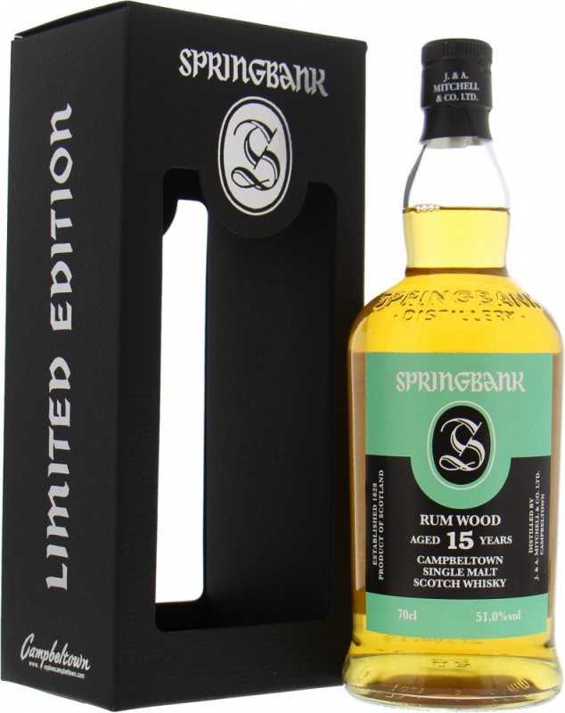 Springbank Rum Wood Aged 15 Years Campbeltown Single Malt Whisky ...