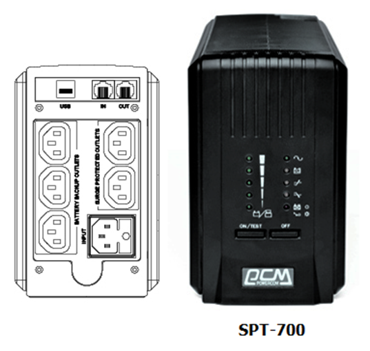 POWERCOM Smart King Pro Tower LCD 不斷電系統 SPT-700A 價錢、規格及用家意見 - 香港格價網 Price.com.hk