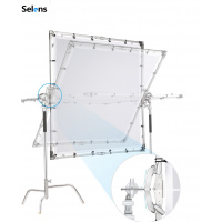 Selens 2m(W) x 2m(H) Portable Diffuser Reflector Frame With 3m Stand 柔光 ...
