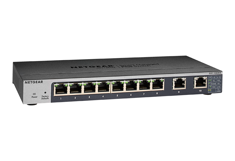 Netgear 8-Port Gigabit ports with 2-Port Multi-Gig ports (100M/1G/2.5G ...