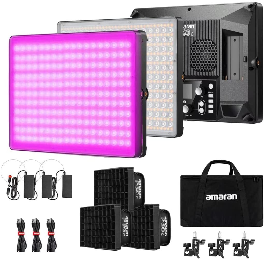 Aputure Amaran P60c 60W Output RGBWW Lensed LED Panel - 3 Lights Kit 價錢 ...