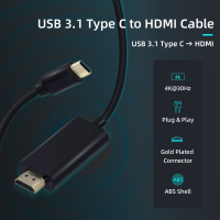 Mcbazel USB3.1 Type-C轉HDMI高清轉接線 1.8米 價錢、規格及用家意見 - 香港格價網 Price.com.hk