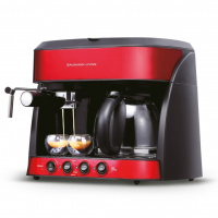 Baumann 2-in-1 Espresso & Drip Coffee Machine with Milk Frother 美式+意式特濃 ...