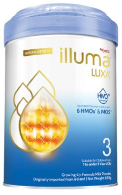 Wyeth 惠氏 illuma LUXA 3號 幼兒成長配方奶粉 850g 價錢、規格及用家意見 - 香港格價網 Price.com.hk