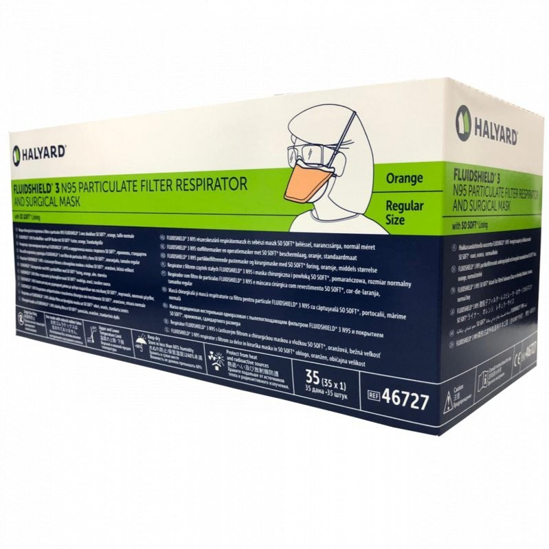 Halyard Fluidshield Surgical N95 Respirator Mask (35pcs/box) #46727 價錢 ...