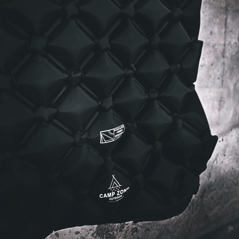 ANiMA WANDERER x CAMPZONE Inflatable Mat with Pillow : Black 全黑地蓆 BLN ...