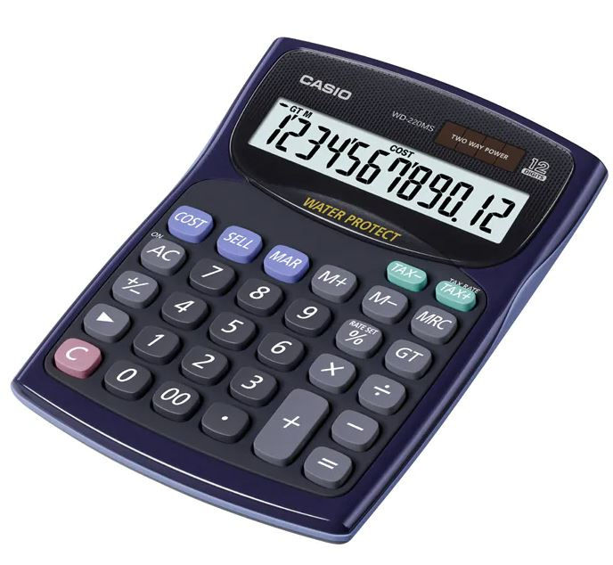 Casio 12位桌上型防水防塵計算機 WD-220MS 價錢、規格及用家意見 - 香港格價網 Price.com.hk