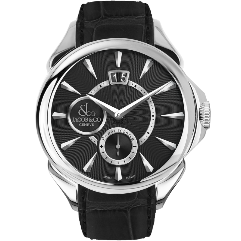 Jacob & Co. Palatial Classic Manual Big Date Black Steel PC400.10.NS.AB ...