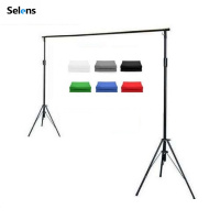 Selens 2m(H) X 2m(W) Studio Support Stand With 3.8m(W) X 4m(H) Backdrop ...