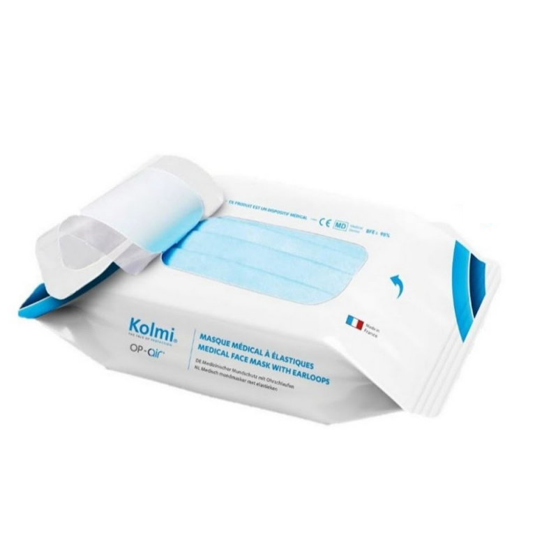 Kolmi Op-Air Mask FlowPack Type IIR Earloop 高防護+紙底防敏感口罩 (25個) 價錢、規格及用家 ...