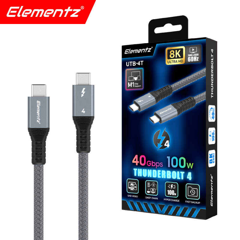 Elementz Thunderbolt 4 Cable 1m (USB-C to C) UTB-4T 價錢、規格及用家意見 - 香港格價網 ...