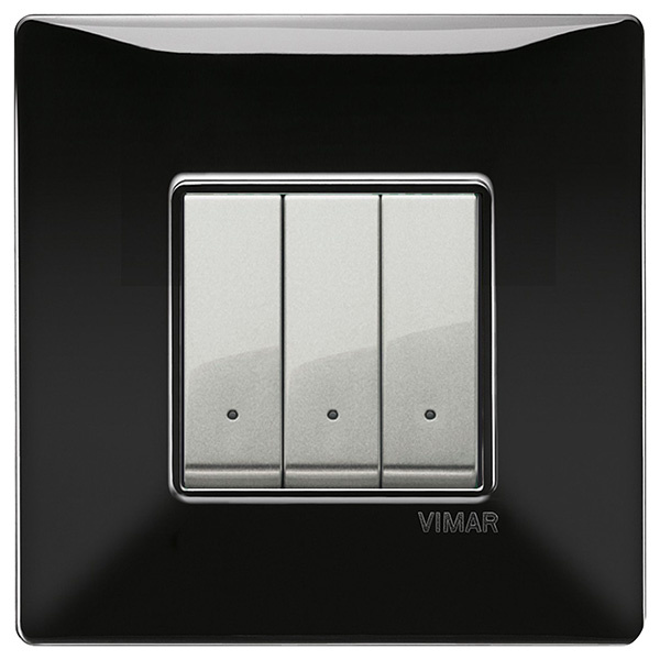 VIMAR 偉邁 PLANA 16AX 3位單控開關(銀灰) + 黑色面框(14647.05) 價錢、規格及用家意見 - 香港格價網 Price.com.hk