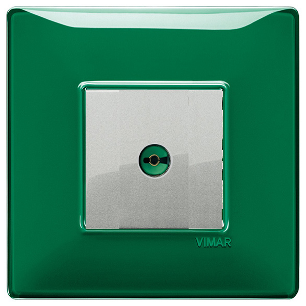 VIMAR 偉邁 PLANA 電視插座(銀灰) + 琉璃翡翠綠面框(14647.47) 價錢、規格及用家意見 - 香港格價網 Price.com.hk