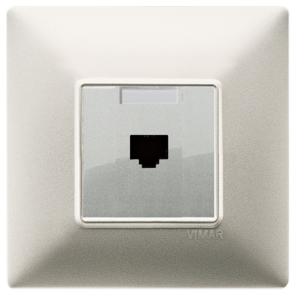 VIMAR 偉邁 PLANA RJ45 寬頻插座(銀灰) + 磨砂雅鎳面框(14647.21) 價錢、規格及用家意見 - 香港格價網 ...