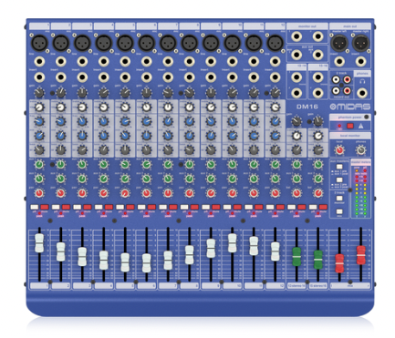 Midas 16 Input Analogue Live and Studio Mixer with Midas Microphone ...